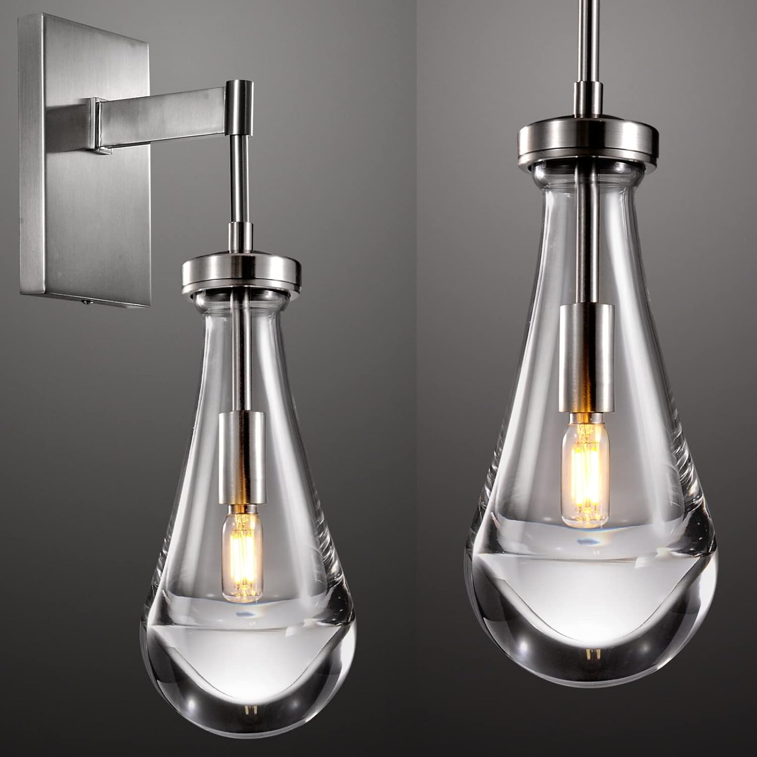 Joyunleo Wall Sconces, Modern Raindrop Sconces Wall Light Fixtures for ...