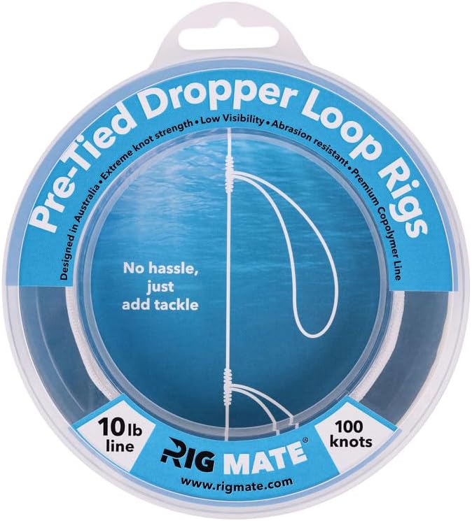 Amazon.com : 10 lb Pre-Tied Dropper Loop Rigs. Fishing Line Spool ...