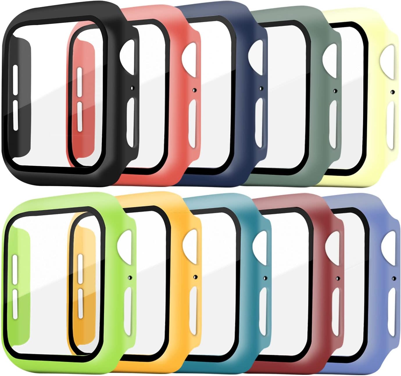 Amazon.com: 16 Pieces Watch Case Screen Protector Smart Watch Cover ...