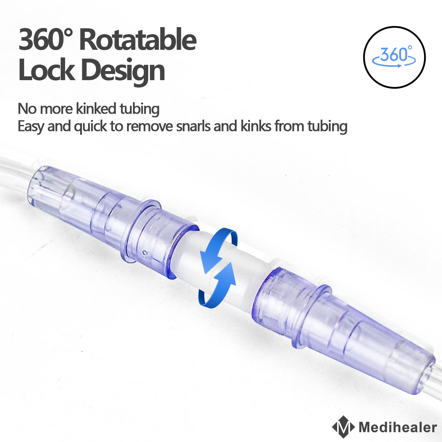 Snapklik.com : 5 Packs Tubing Connector, Pack Of 5 Tubing Swivel ...