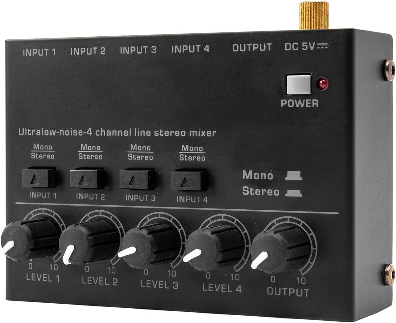 Amazon.com: TENEALAY 4-Channel RCA Audio mixer Stereo line levels ...