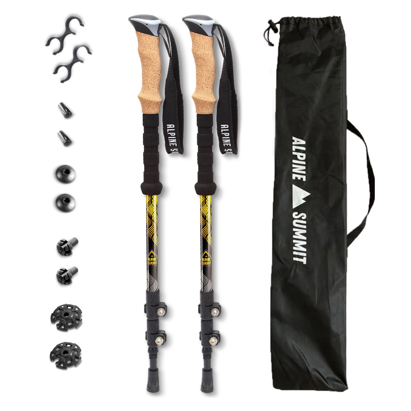 Amazon.com : Trekking Poles ，2 Walking Sticks - Adjustable Hiking Poles ...