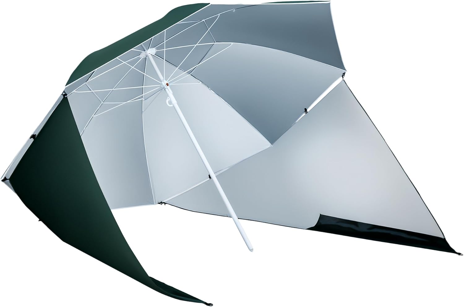 Outsunny 2m UV Protection Fishing Beach Umbrella Brolly Shelter w/Side ...