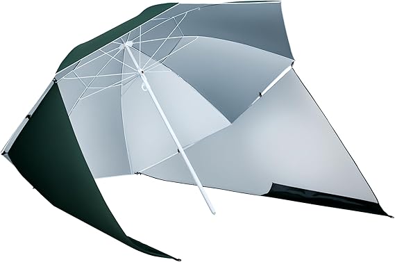 Outsunny 2m UV Protection Fishing Beach Umbrella Brolly Shelter w/Side ...