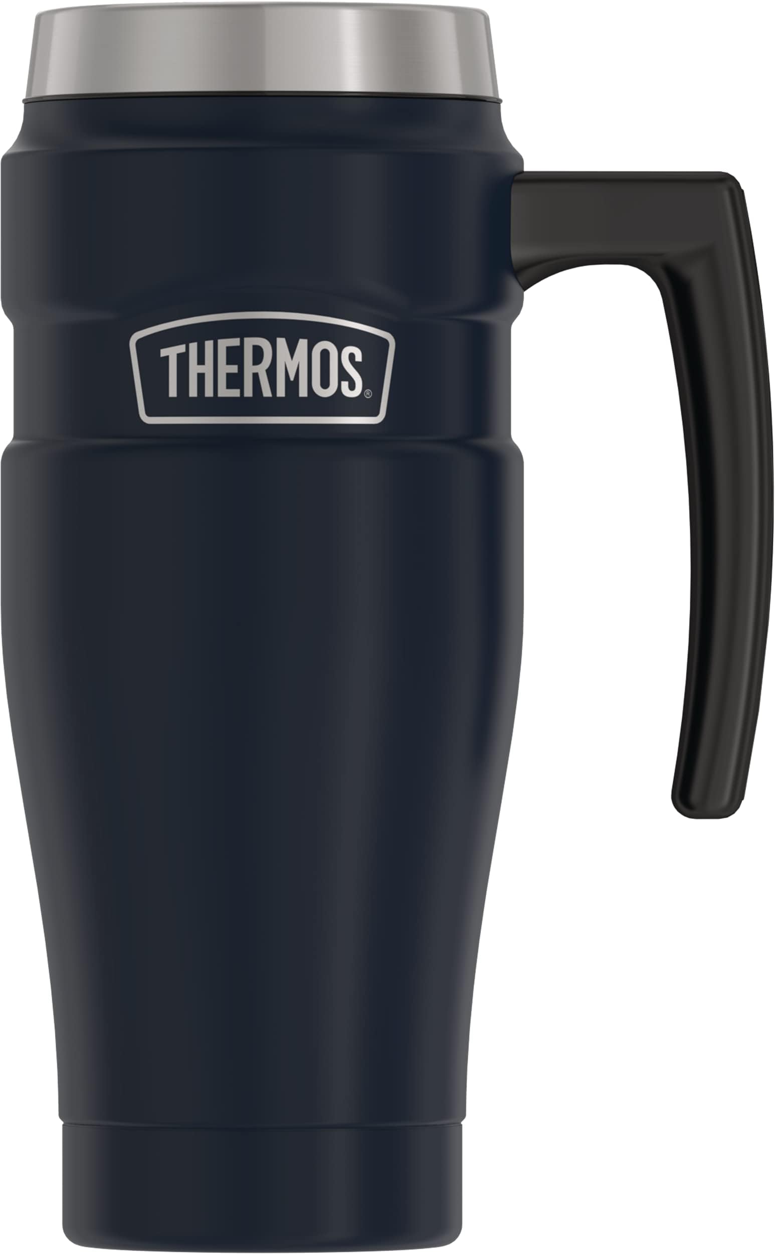 Amazon.com | Thermos Thermos 16 ounce vacuum insulated travel mug black ...