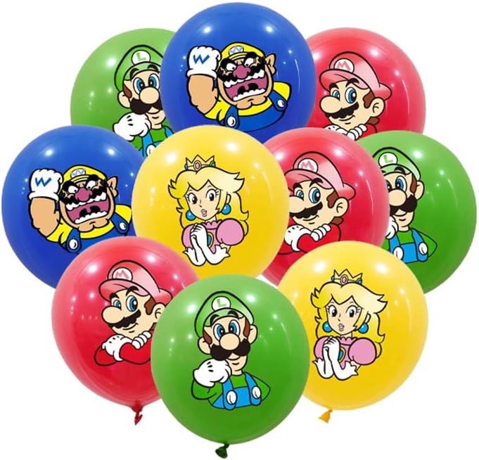 20PCS Mario Balloons, Mario Party Supplies,Children Mario Theme ...