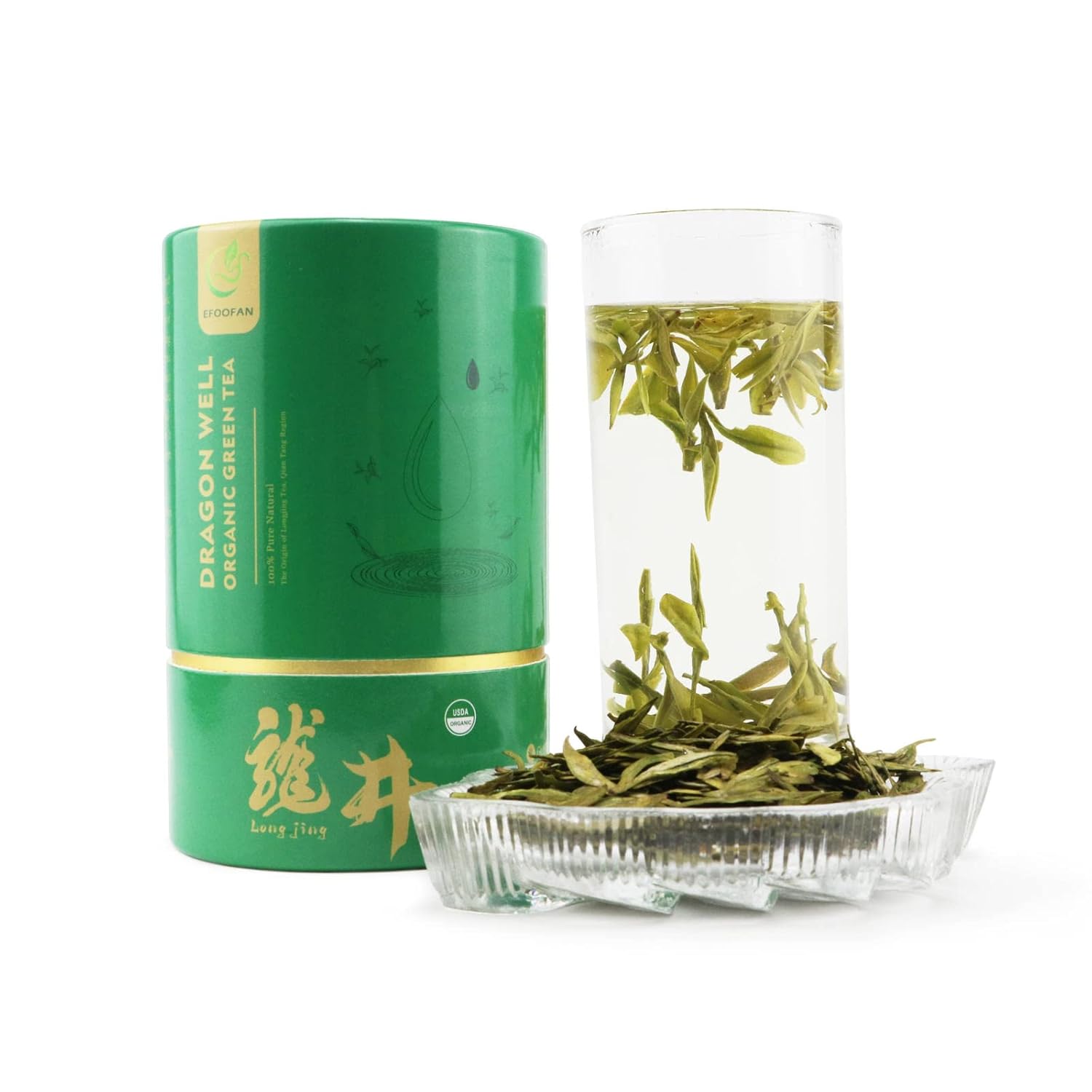 Amazon.com : EFOOFAN USDA Certified Organic Longjing Green Tea Loose ...