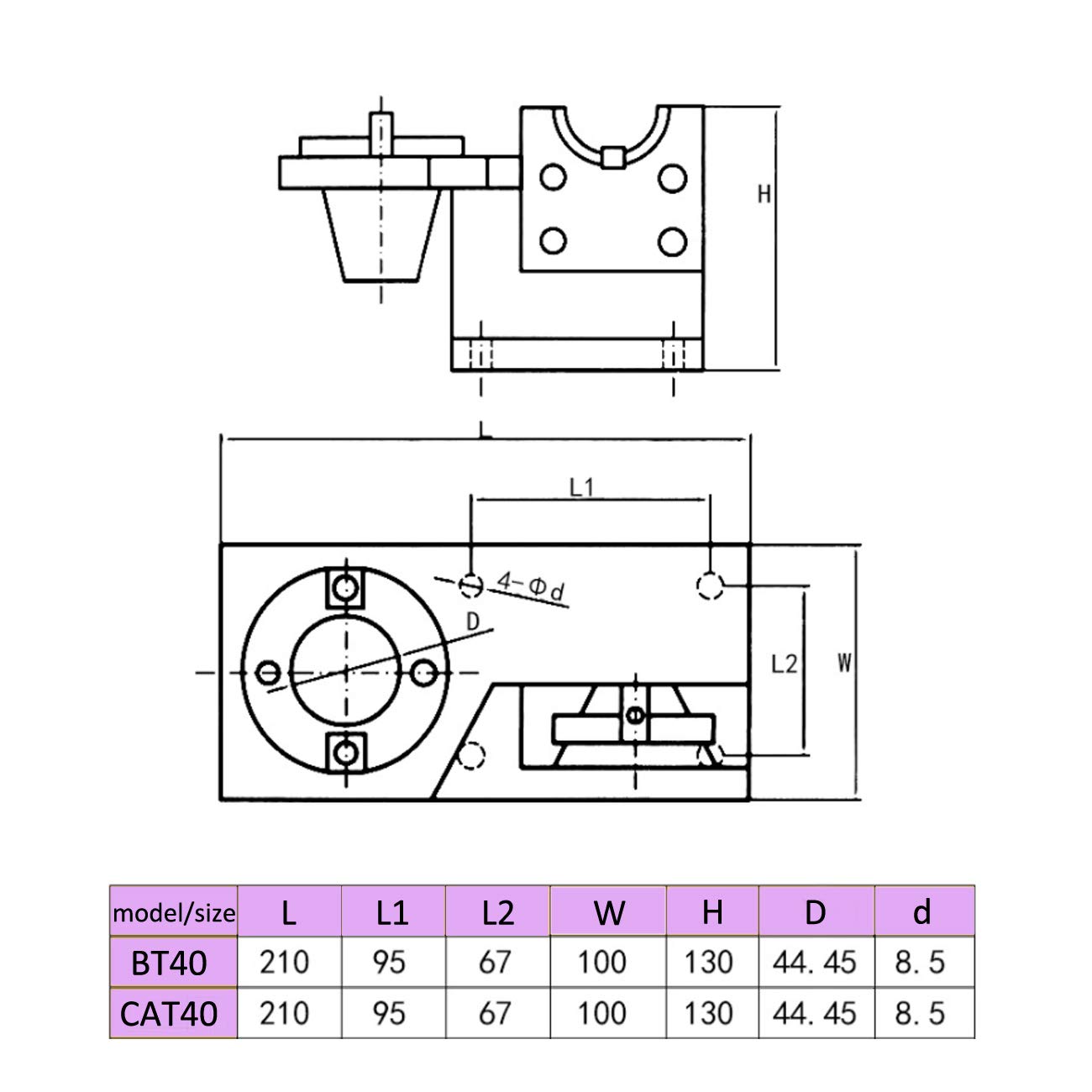 Snapklik.com : BT40 Tightening Fixture CNC Tool Holder Tapers For BT 40 ...