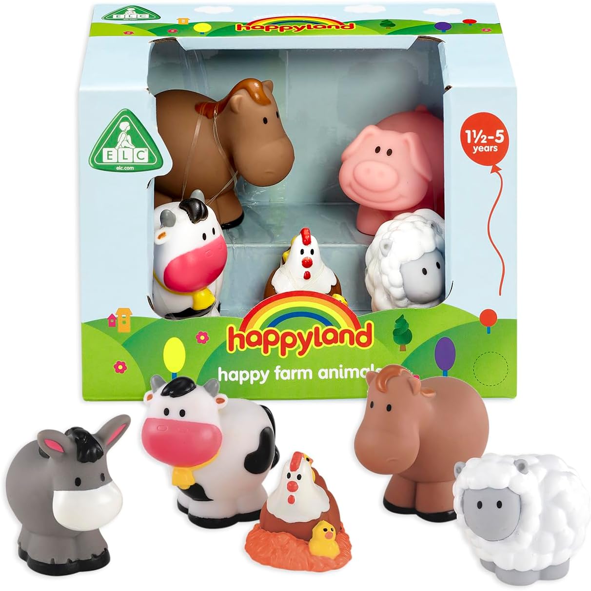Early Learning Centre 134555 Happyland Happy Farm Animals Playset ...
