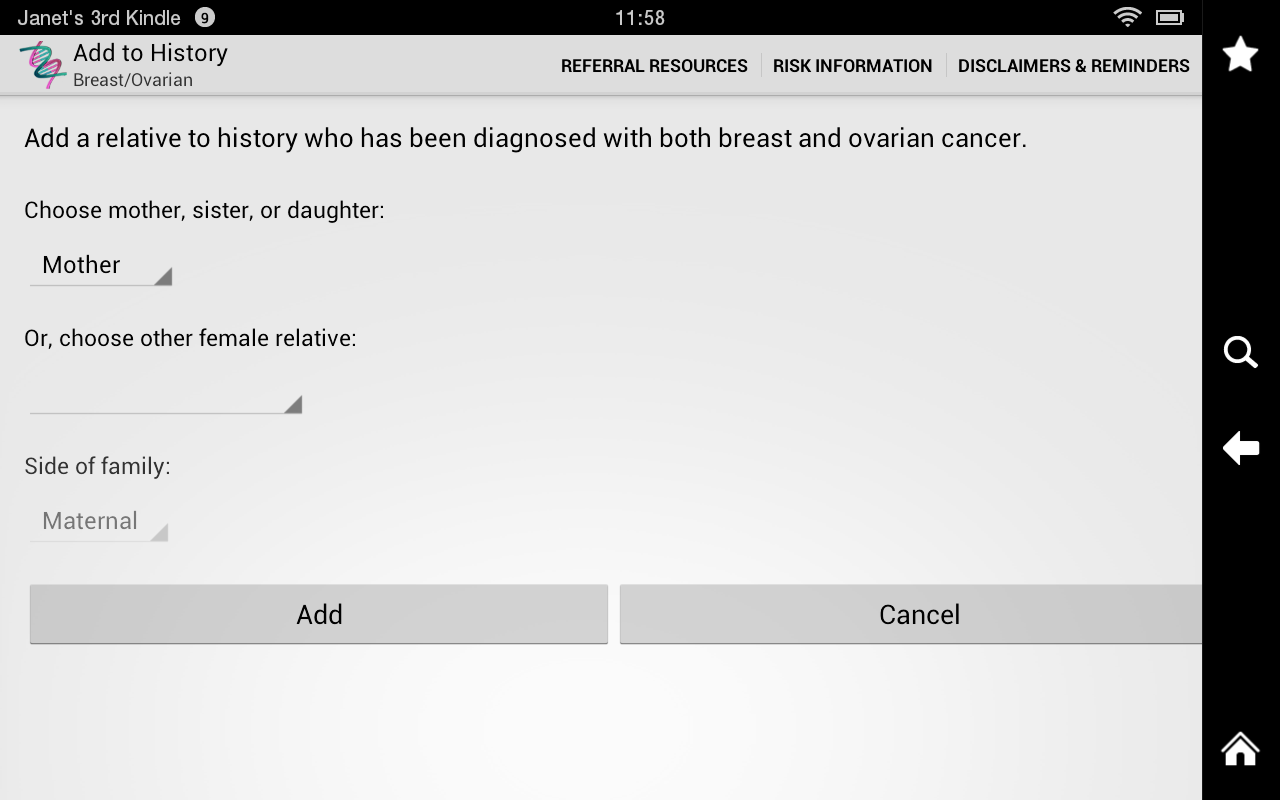 BRCA Risk Tool - App on Amazon Appstore