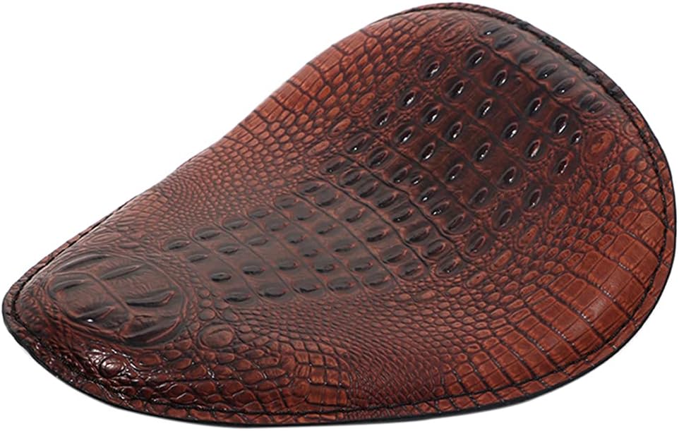 Amazon.com: Brown Alligator Leather Motorcycle Solo Driver Seat for ...
