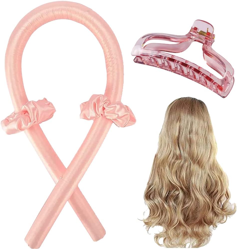 Hair Curler Headband Heatless Curls Roller No Heat Wave Curlers Sleep in Curling Rod Hair ...