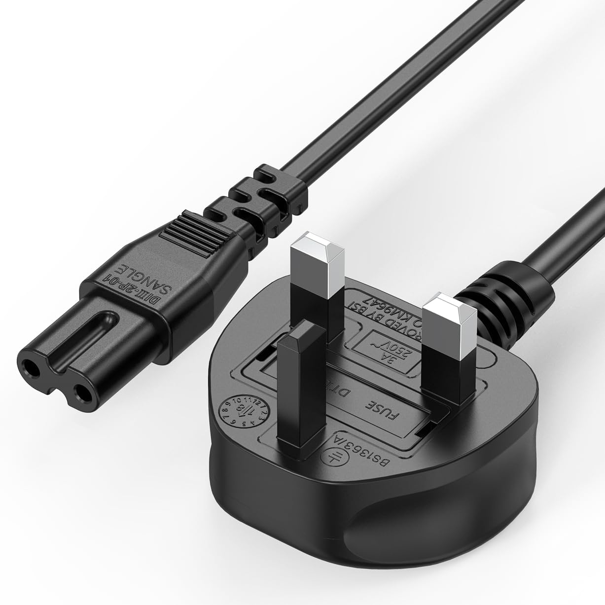 Power Cable Compatible with LG TV 3M Black, Ancable 2 Pin Figure 8 ...