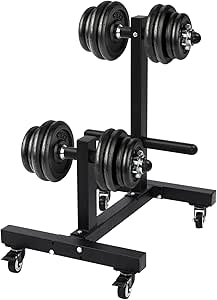 Amazon.com : Commercial Weight Plate Rack Tree, Double Column Mobile ...