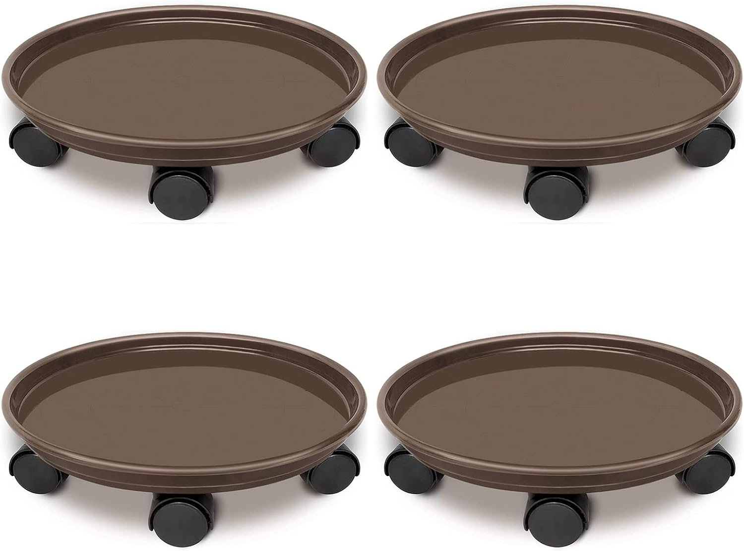 Amazon.com: Vencer 4 Pack 11.8 Inch Plant Caddy with Universal Wheels ...