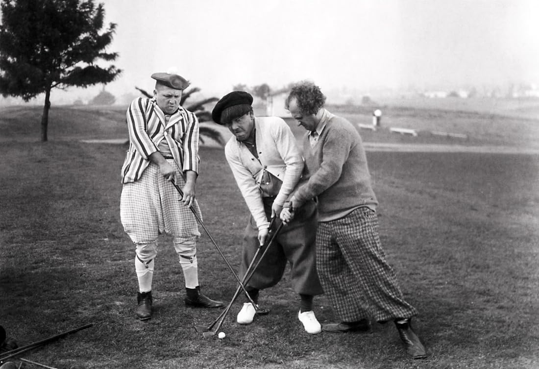 Amazon.com: The Three Stooges Poster, Larry, Moe & Curly, Playing Golf ...