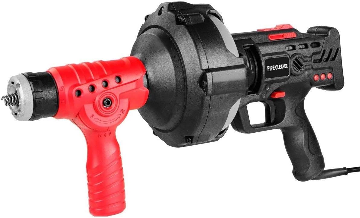 Auto-Feed Handheld Drain Auger 25’ Feet/7m Electric Max 300W Cord w ...