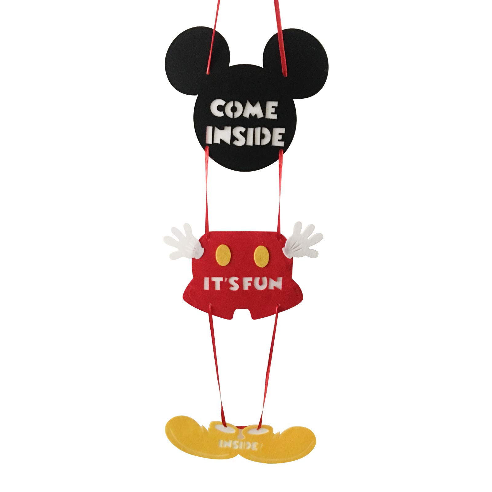 Mickey Mouse Door Sign Felt Party Supplies Come Inside Its | Desertcart ...