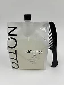 Amazon | ノット NOTTO No.1 シャンプー 2000mL 詰替え用 サロン業務用 ＋ ヘアコーム ブラック ノットシャンプー ウルトラファインバブル 炭酸水 保水力 ...