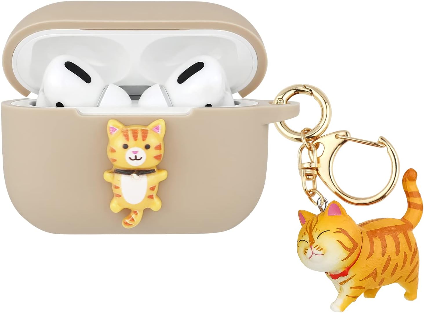 Amazon.com: Wonhibo Cute Orange Cat Airpods Pro Case, Kawaii Animal ...