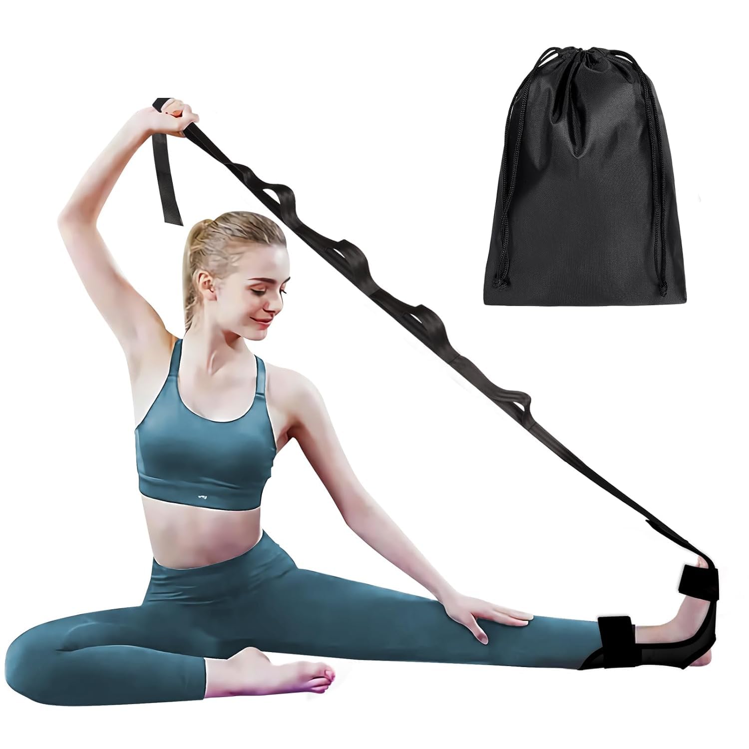 Amazon.com: Foot and Calf Stretcher-Stretching Strap For Plantar ...