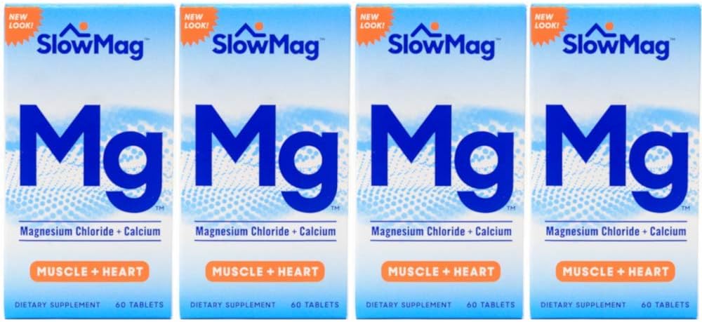 Amazon.com: Slow Mag Magnesium Chloride and Calcium, 60 Tablets Each ...