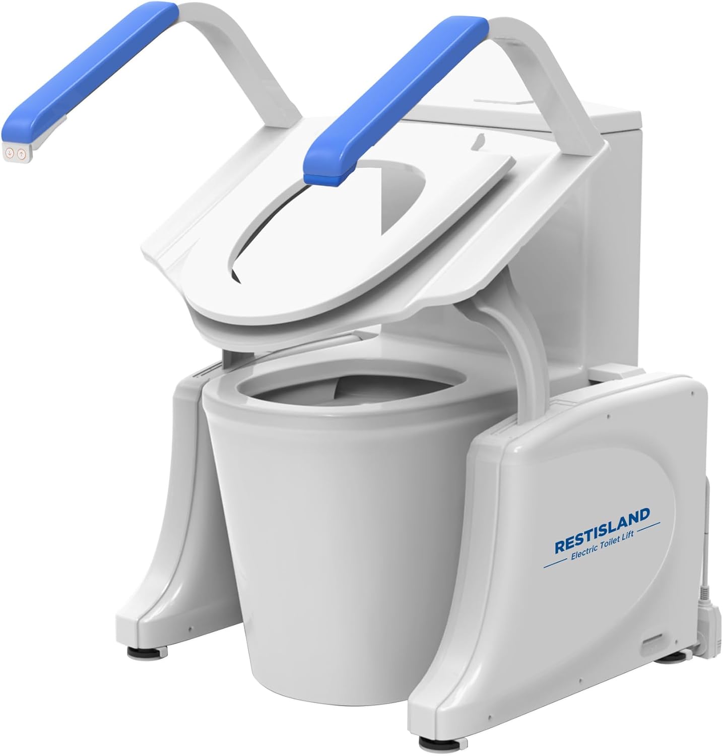 Electric Raised Toilet Seat, Powered Toilet Seat Riser with Arms for ...