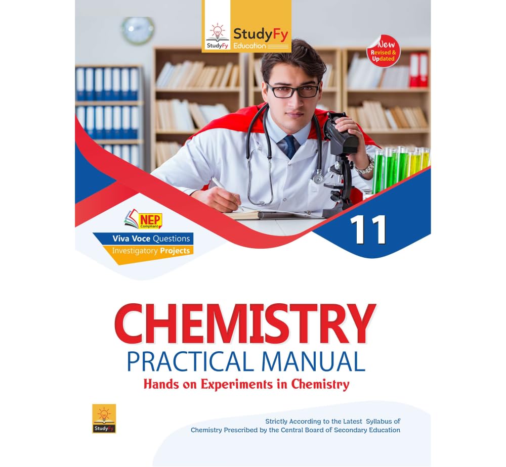 StudyFy CBSE Class 11th Chemistry Lab Manual for 2024 Exam : StudyFy ...