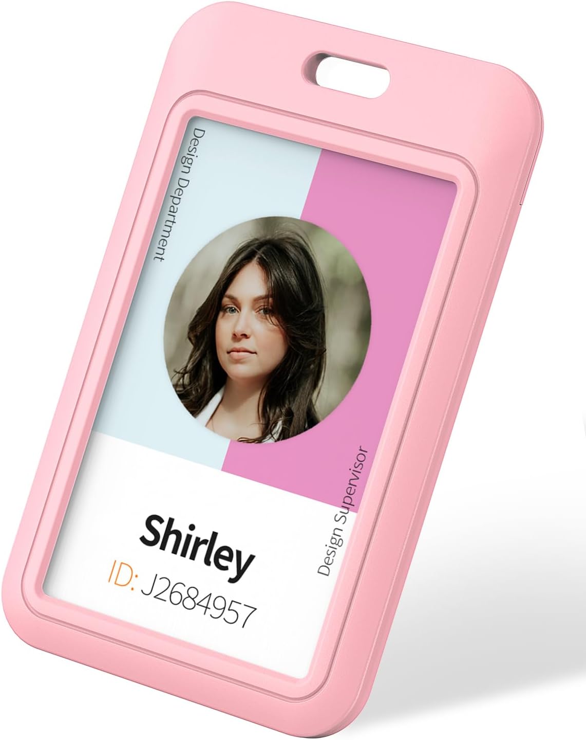 Amazon.com : Uniclife 3 Pack Sliding ID Badge Holder Hard Pink Vertical ...