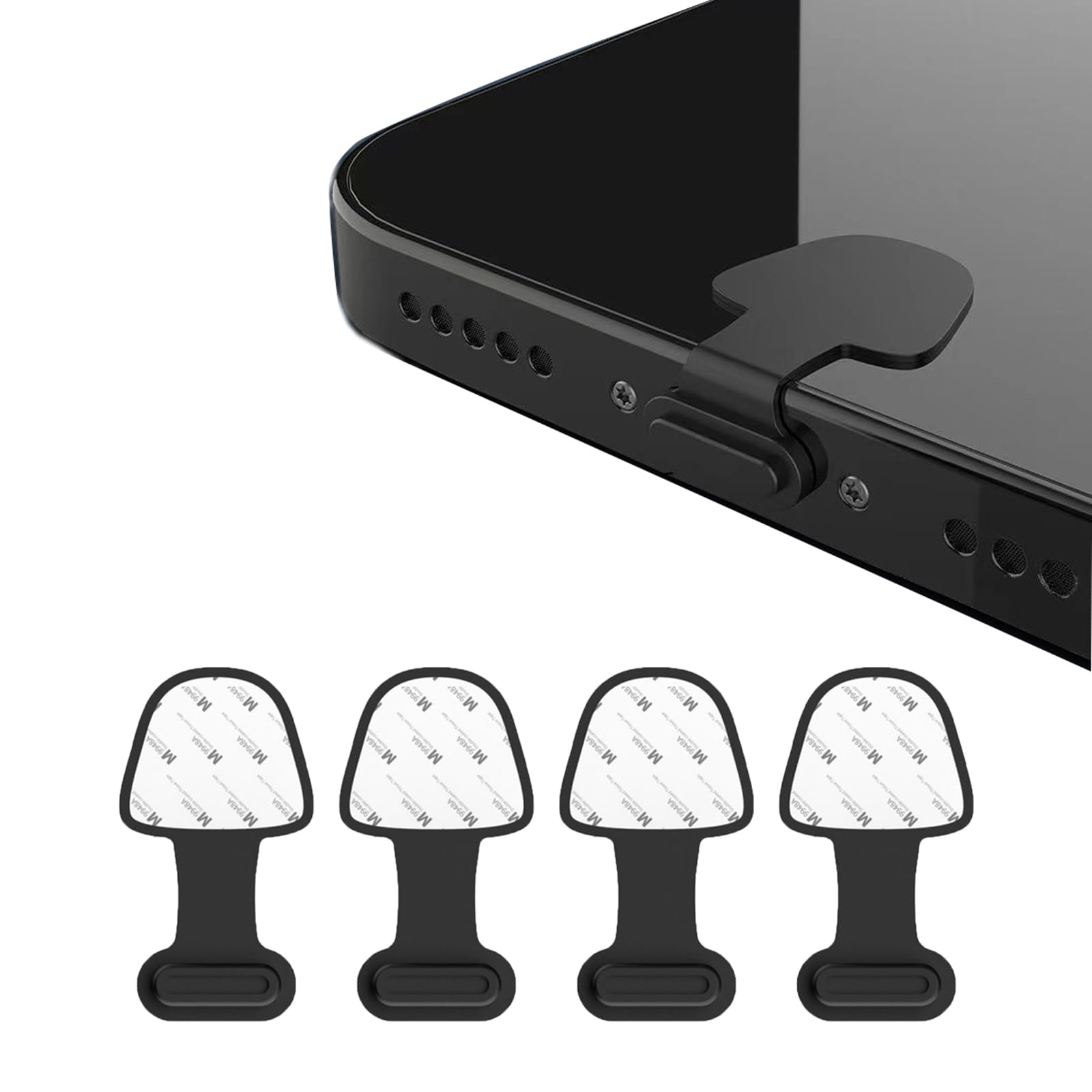 AUZOSL iPhone Dust Plug 4 Pcs - Anti-Lost iPhone Charger Port Protector ...