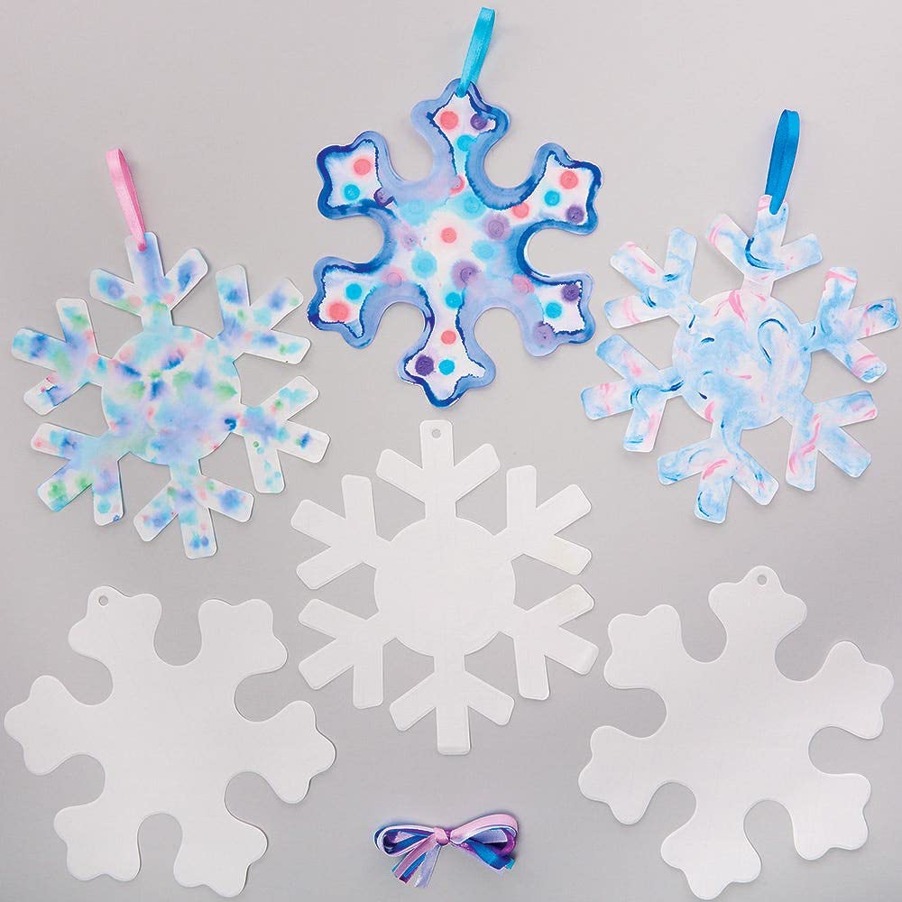 Baker Ross FX302 Snowflake Colour Diffusing Paper Shapes - Pack of 30 ...