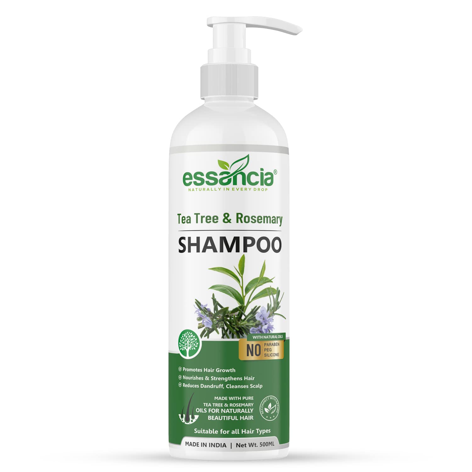 Buy Essancia Tea Tree & Rosemary Oils Shampoo - Anti Dandruff, Promotes ...