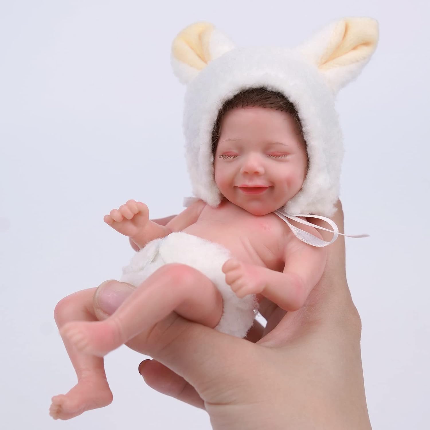 Amazon.com: BABESIDE 6-Inch Miniature Reborn Silicone Baby Doll - Soft ...