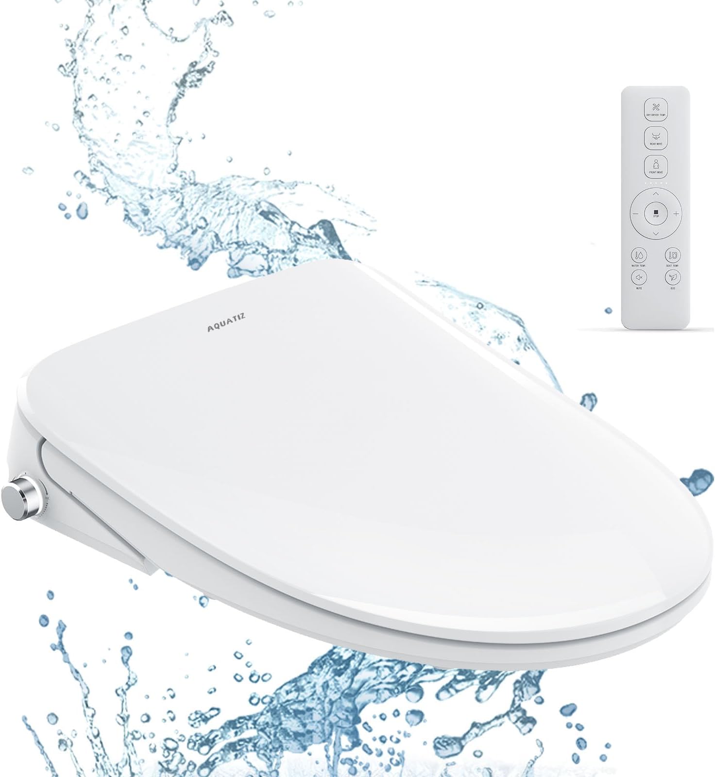 XCQQ Smart Bidet Toilet Seat Elongated, Heated Bidet with Warm Water ...