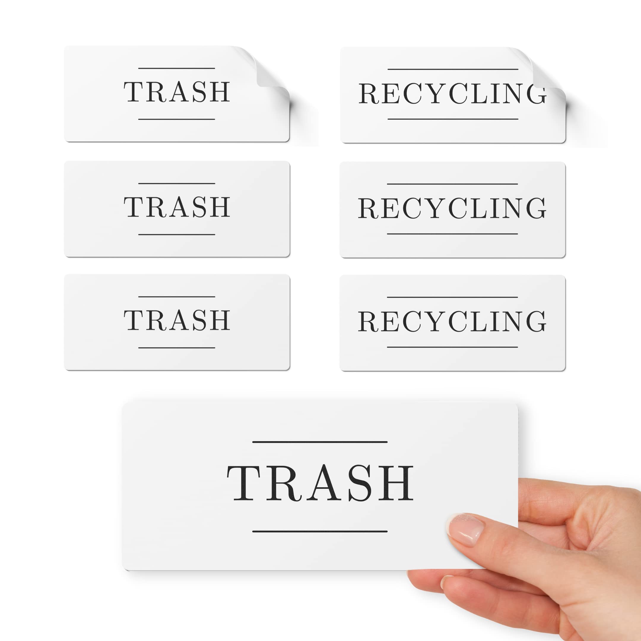 Amazon.com: Trash and Recycling Stickers for Trash Can - Set of 6 ...