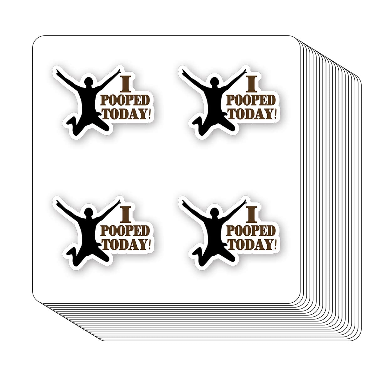 Amazon.com: I Pooped Today Stickers 1in for Scrapbooking, Arts, Craft ...