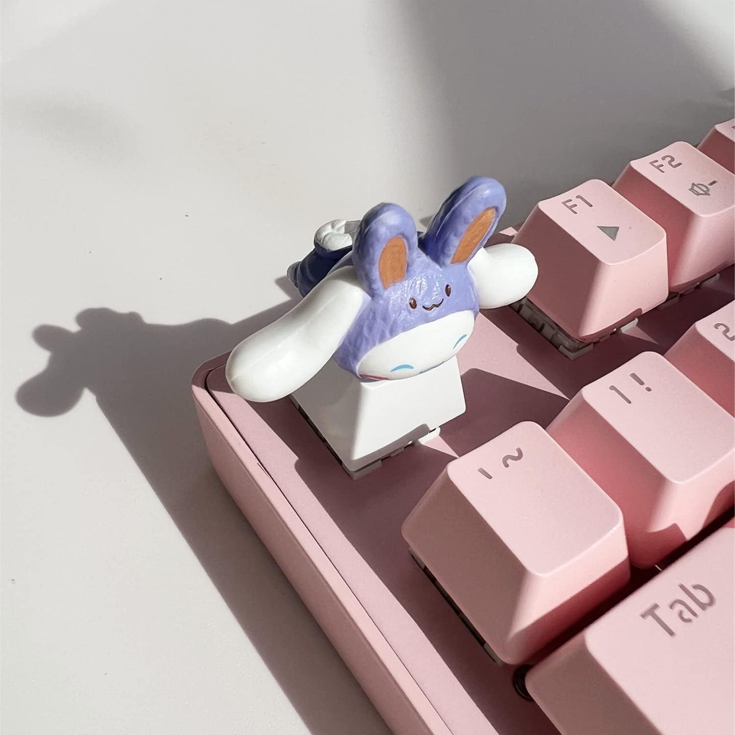 Amazon.com: Handmade Cute White Keycap for Mechanical Keyboard MX ...