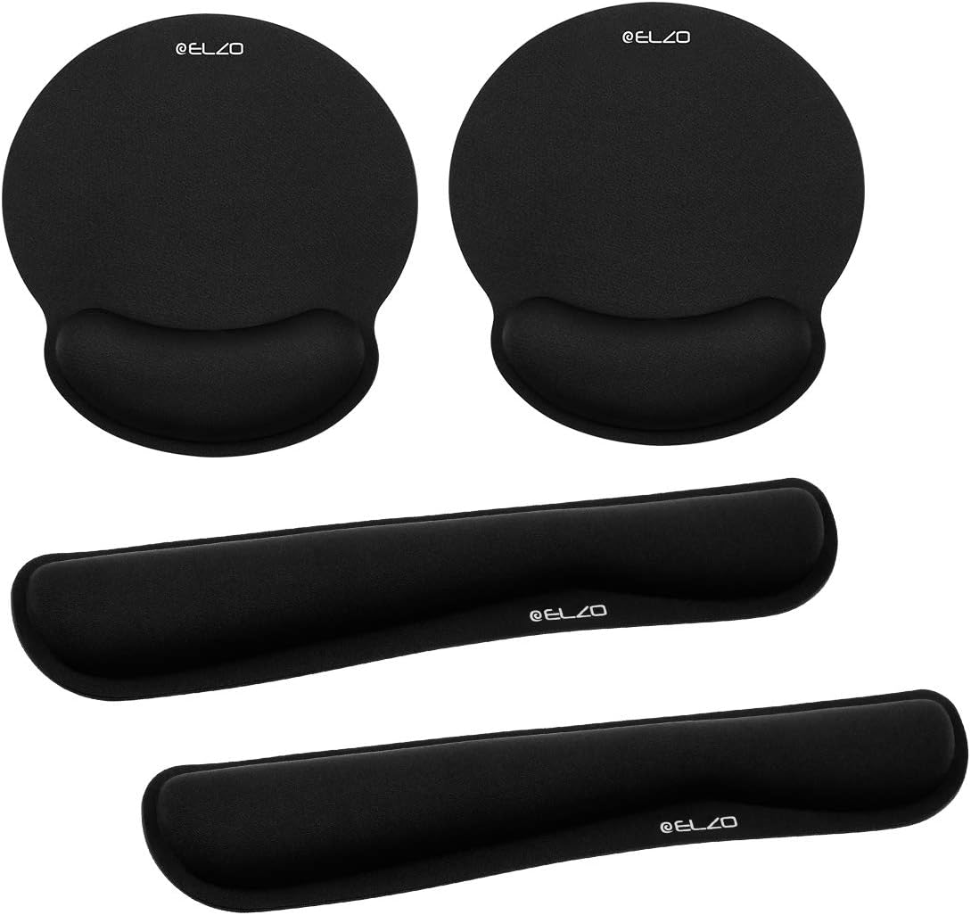ELZO Wrist Rest Support for Keyboard & Mouse Pad Combo with Comfortable ...