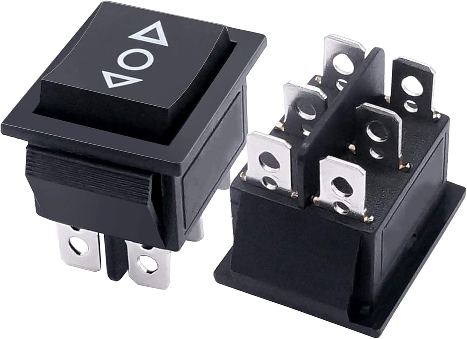 Amazon.com: MOPZ 2Pcs 6 Pin On Off On Momentary Rocker Switch AC 250V ...