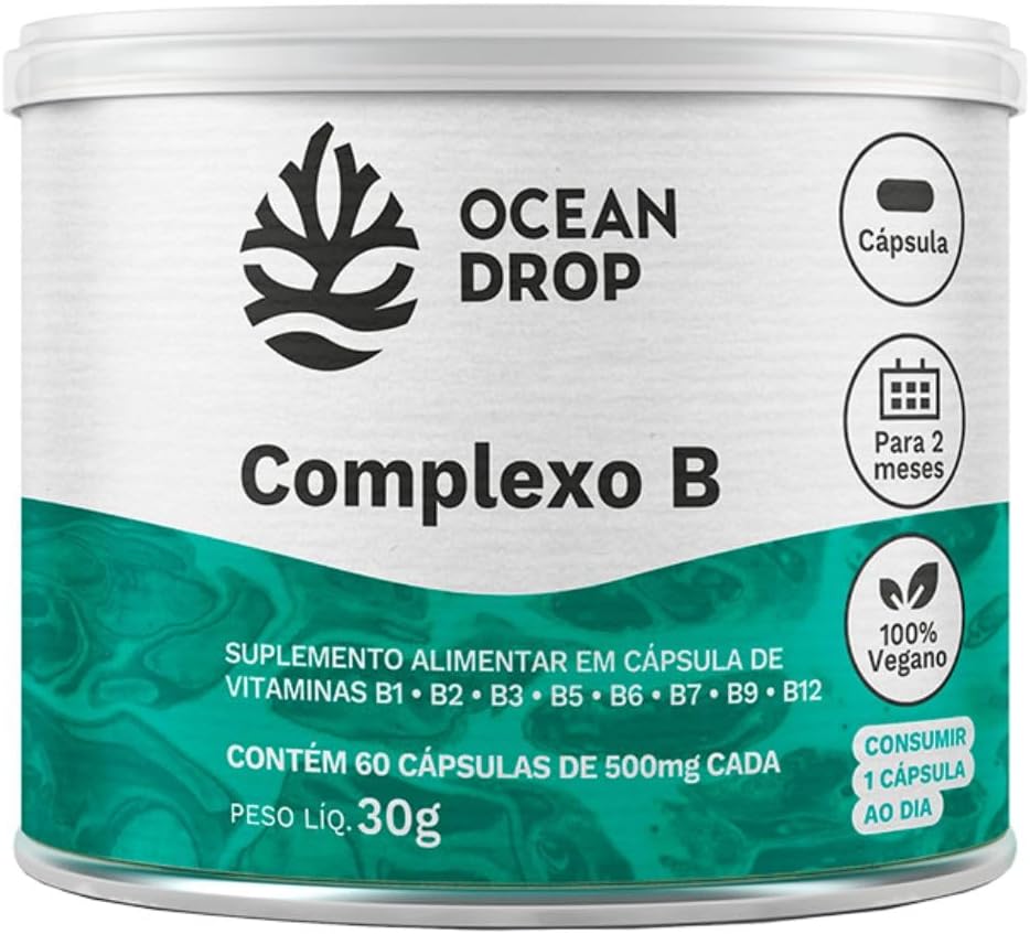 Complexo B 8 Vitaminas B12 B9 B6 Biotina B6 B5 B3 Ocean Drop | Amazon.com.br