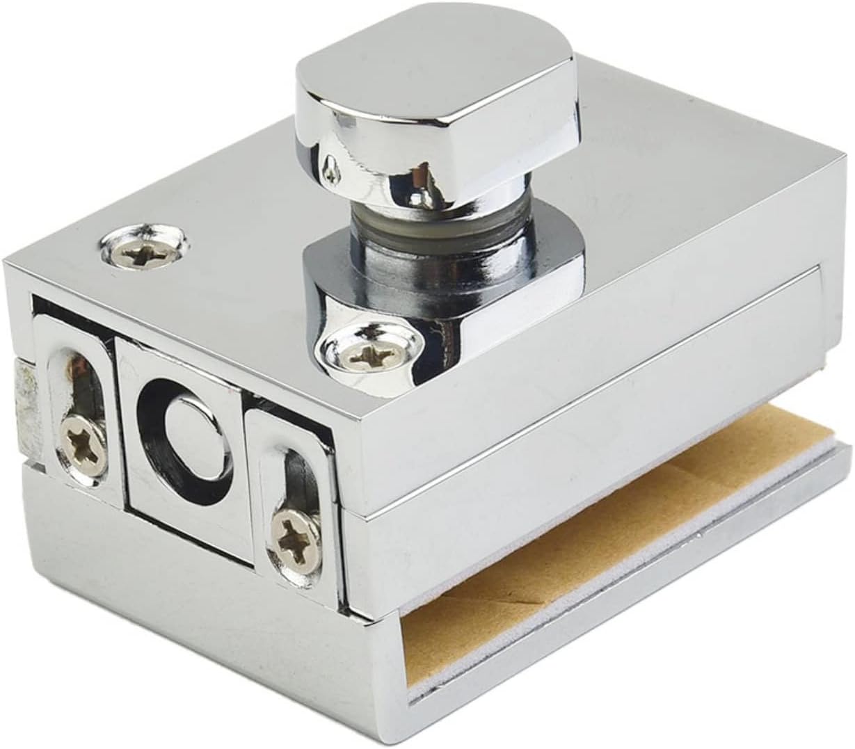 Glass Door Lock, Zinc Alloy Shower Door Lock, No Drilling Glass Door ...