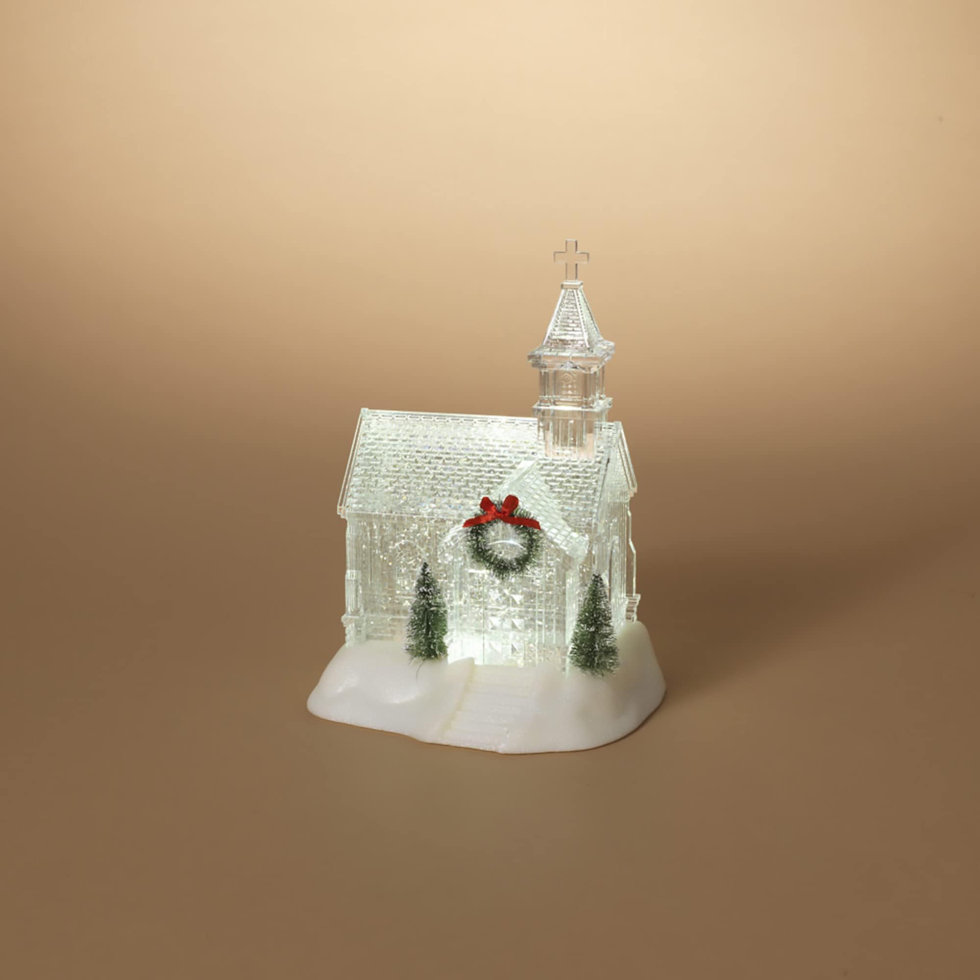 Amazon.com: Lighted Christmas Tree Water Snow Globe with Timer- Battery ...