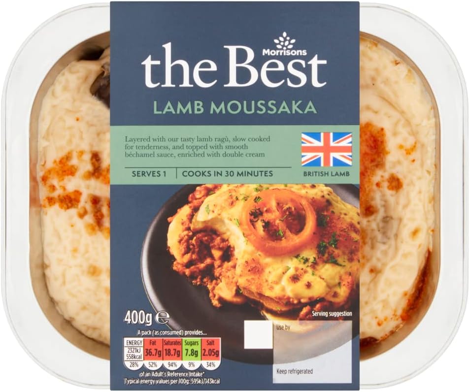 Morrisons The Best British Lamb Moussaka, 400g : Amazon.co.uk: Grocery