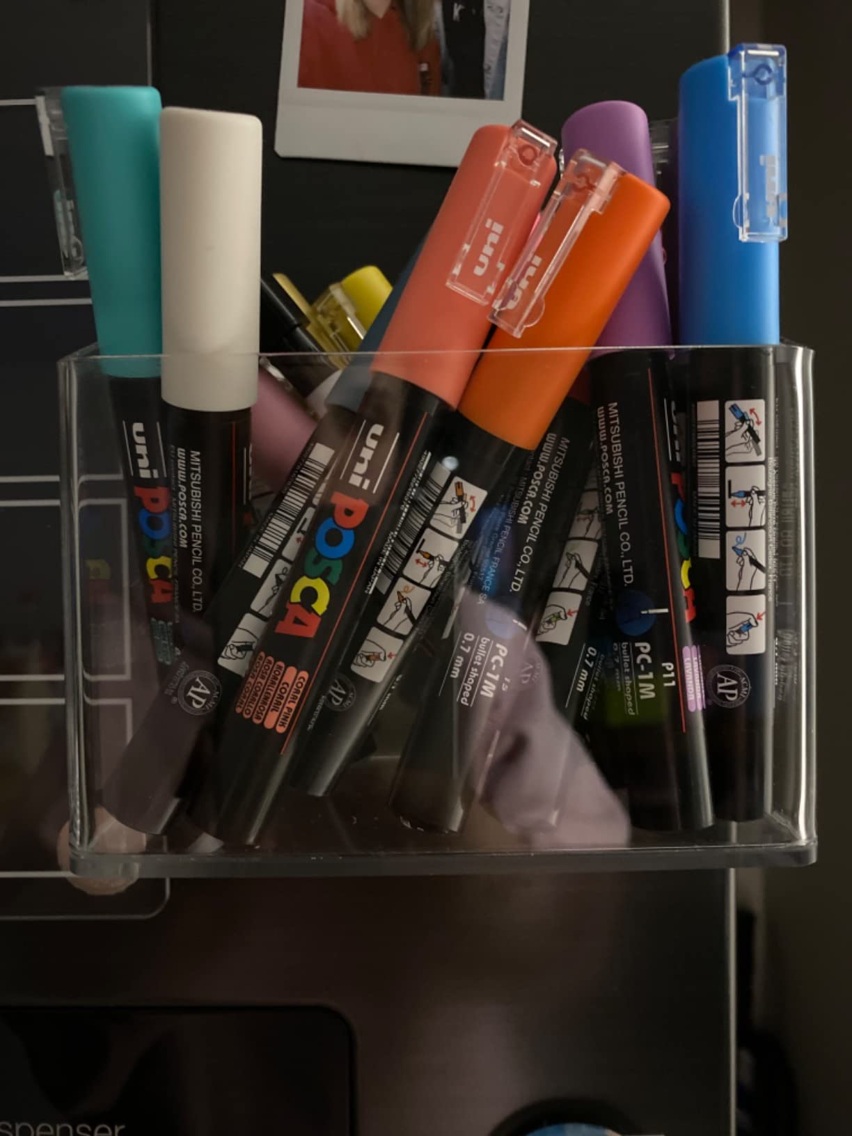 Simetufy Magnetic Glass Whiteboard Accessory Holder for Markers, Pens ...