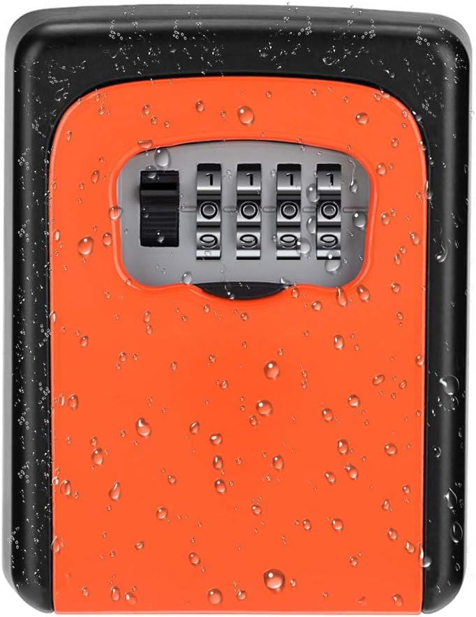 Amazon.com: ZHEGE Key Lock Box, 4 Digit Combination Storage Lockbox ...