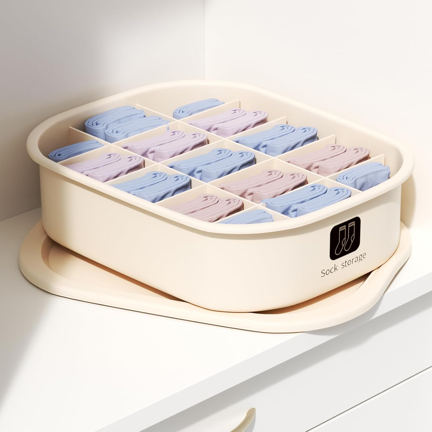 Amazon.com: Miaocona Plastic Underwear Storage Box with Lids, 15 Cells ...