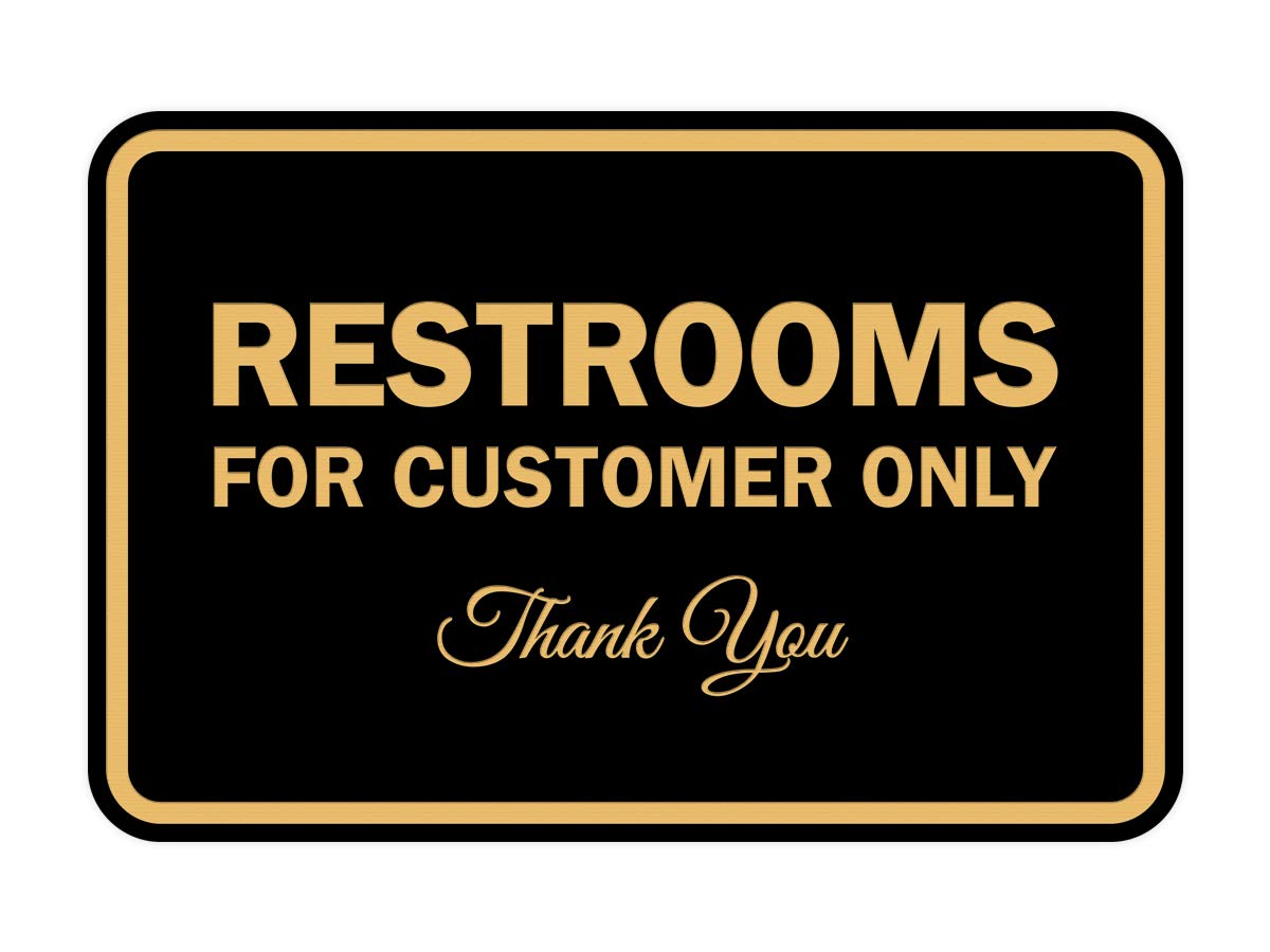 Amazon.com : Signs ByLITA Classic Framed Restroom for Customers Sign ...