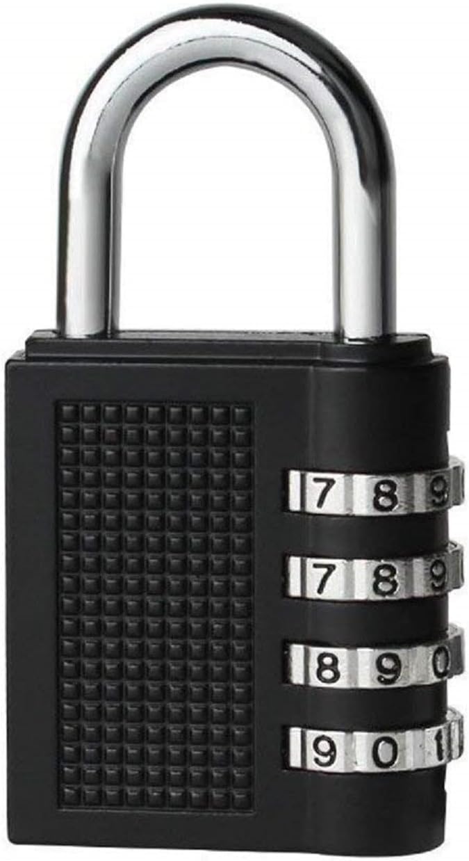 Number Lock Long Neck Combination Lock 4 Digit Cable Lock for Door ...