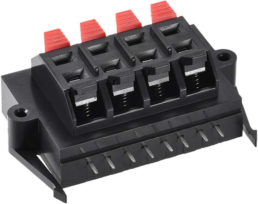 Amazon.com: uxcell 8Way Spring Speaker Terminal Clip Push Release ...