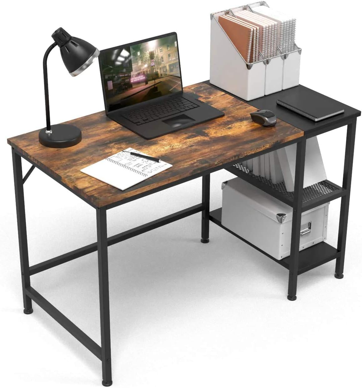 Amazon.com: HOMIDEC Computer Desk, 47" Home Office Desk with Storage ...